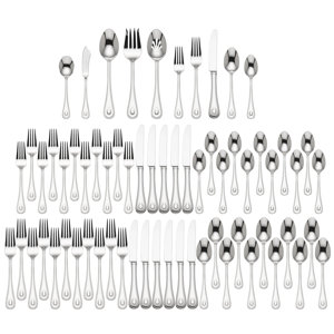 Lenox Esquire 65 Piece Stainless Steel Flatware Set, Service for 12 & Reviews | Perigold